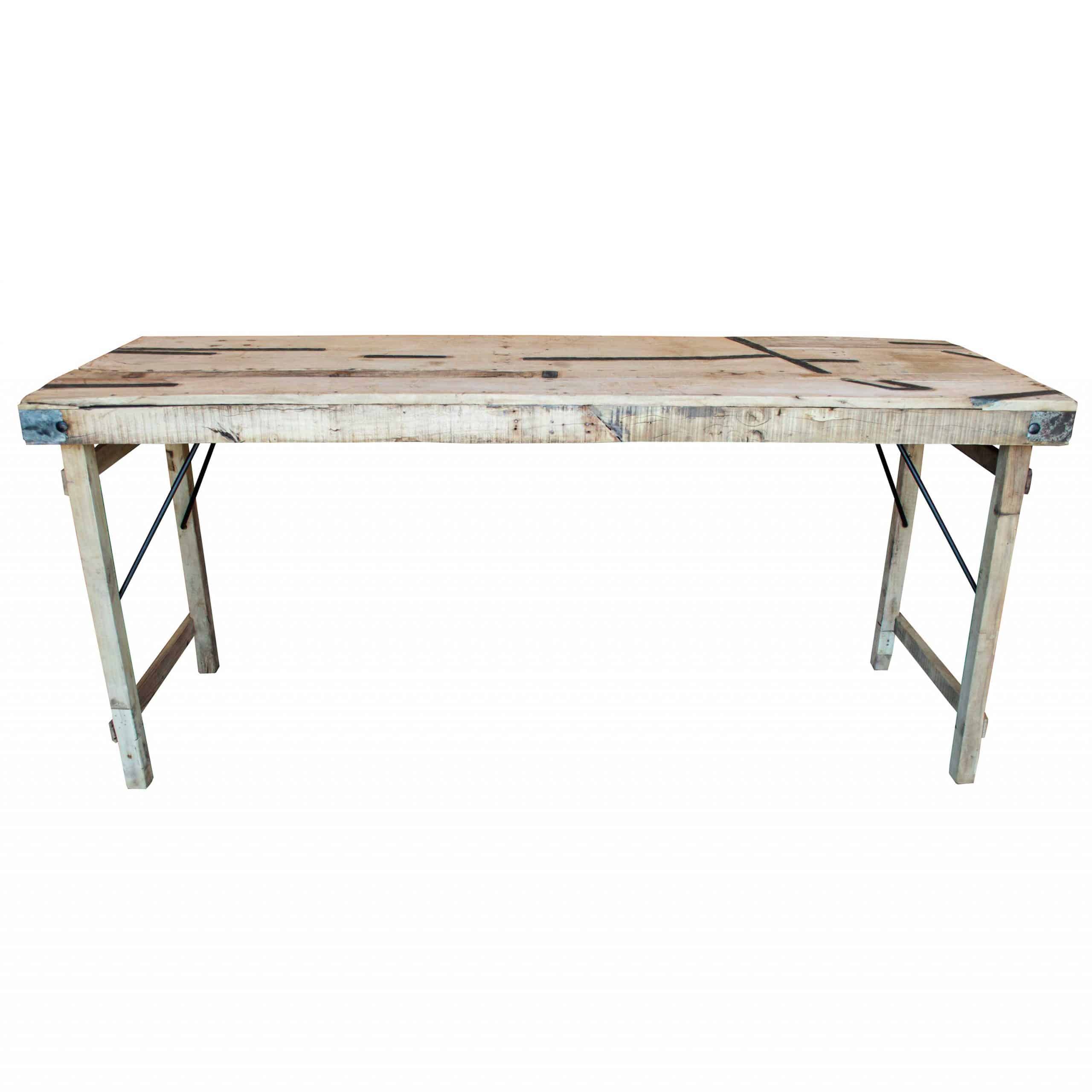 Natural Vintage Folding Table - Celebrations! Party Rentals